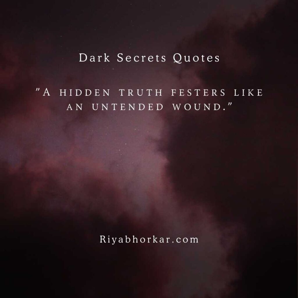 Dark Secrets Quotes - Riya's Blogs