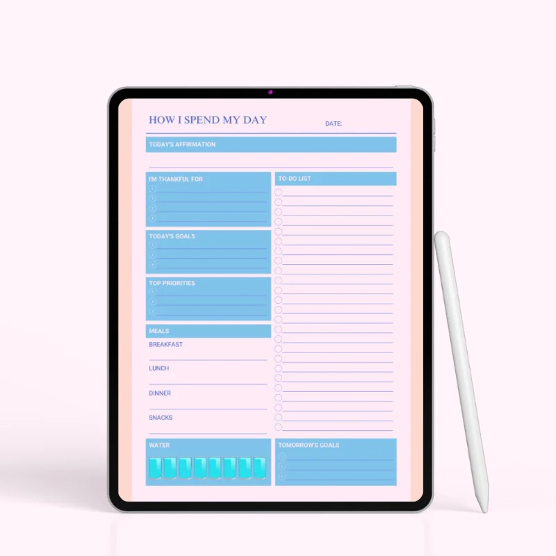 How I Spend My Day – Daily To-Do List & Planner Printable - Riya's Blogs