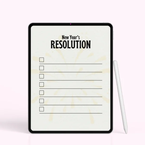 Minimal Glow New Year’s Resolution Template - Riya's Blogs