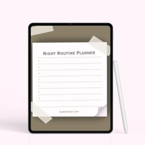 Minimal Night Routine Planner – Modern Sticky Note Edition - Riya's Blogs