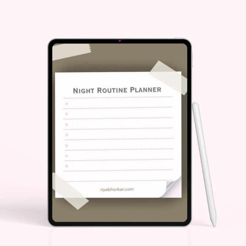 Minimal Night Routine Planner – Modern Sticky Note Edition - Riya's Blogs