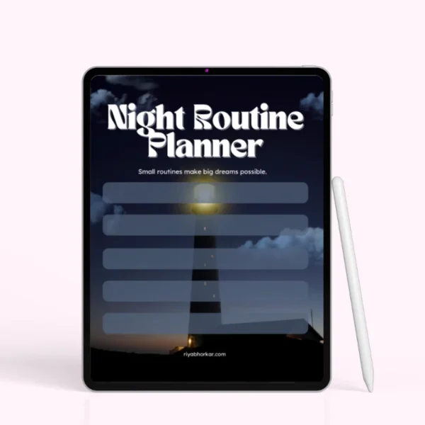 Night Routine Planner – Lighthouse Edition - Riya's Blogs
