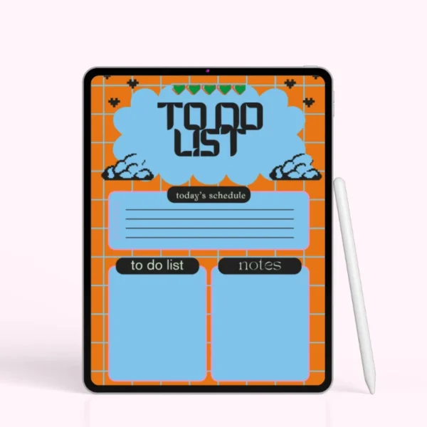 Playful Retro Grid Daily To-Do List Planner - Riya's Blogs