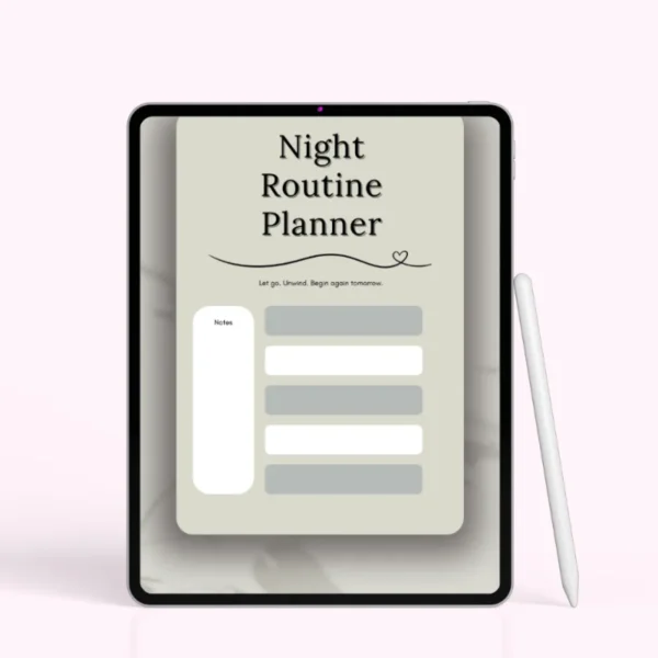 Calm Mist Night Routine Planner - Riya's Blogs