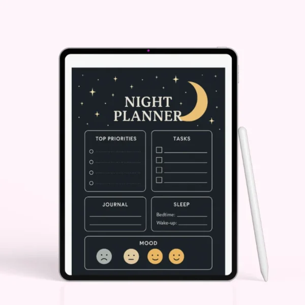 Midnight Glow Night Planner - Riya's Blogs