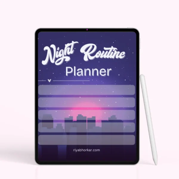 Starlit City Night Routine Planner - Riya's Blogs
