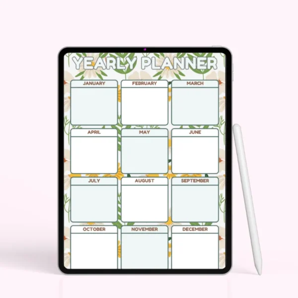 Tropical Leaf – 2026 Annual Planner Template - Riya's Blogs