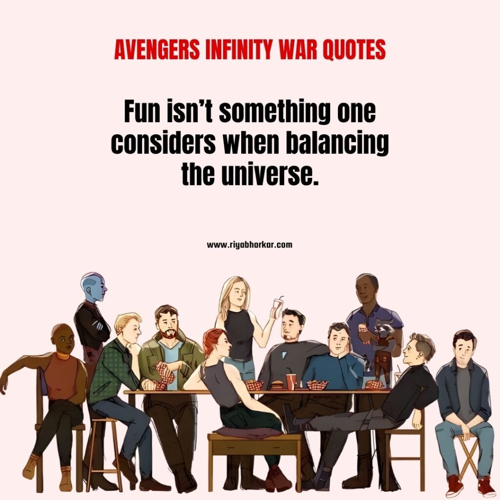 Avengers Infinity War Quotes - Riya's Blogs